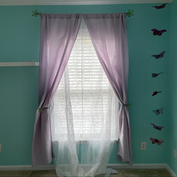 Other | Set Of Four Lavender Purple Window Panels Curtains | Poshmark